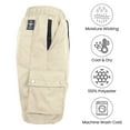 3-Pack Men's Moisture Wicking Performance Quick Dry Cargo Shorts with Elastic Waistband and ...