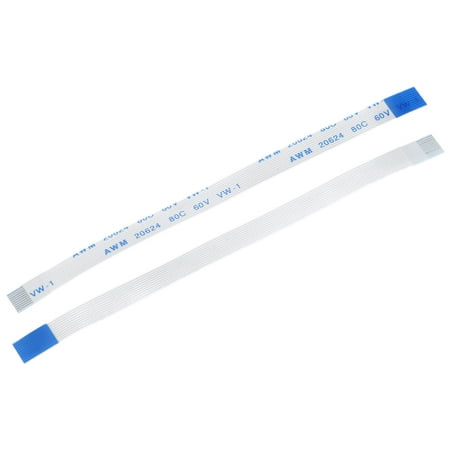 Uxcell FFC Ribbon Flat Flexible Cable 10 Pin 0.5mm 100mm (B Type) for ...