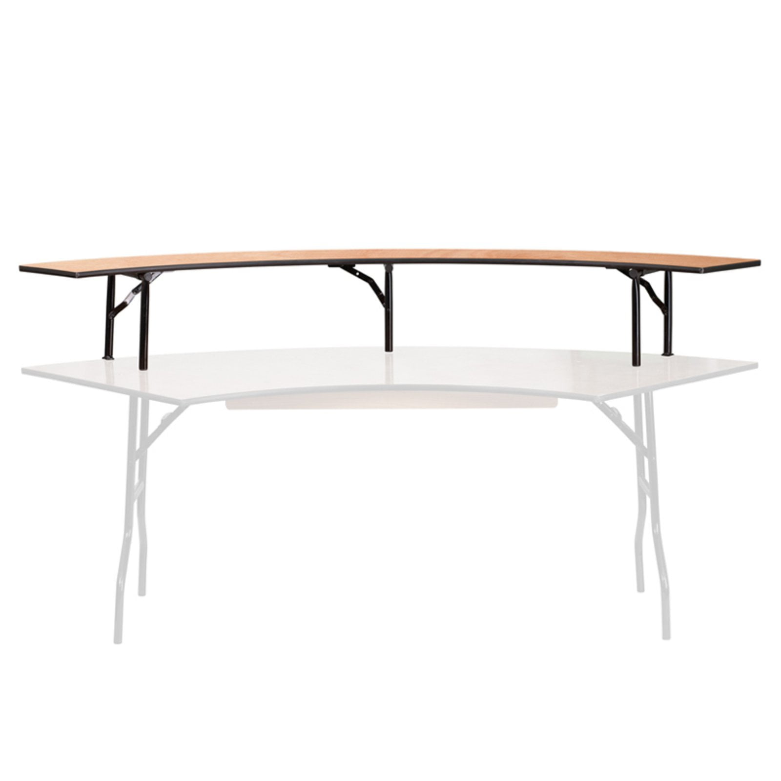 Flash Furniture 60 in. Radius Bar Top Riser with Black Legs - Walmart.com