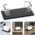 Acrylic Business Card Holder with Black Base Display Stand for Desk ...