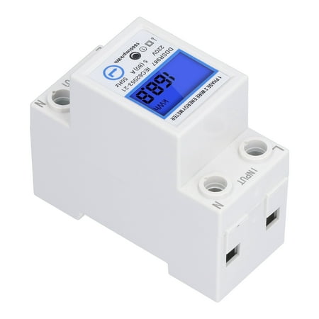 LCD Digital Electricity Meter, Electricity Meter DIN Rail Installation ...