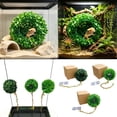 Vibrancy Artificial Grass Ball Hideouts Cave For Amphibians Cage And ...