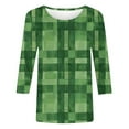 Echfiprom Shirts For Women St Patricks Day Plus Size 3 4 Sleeve