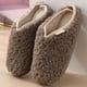 LAVRA Women's Faux Fur Lined Slippers Furry Bedroom Hard Botton Shoes ...