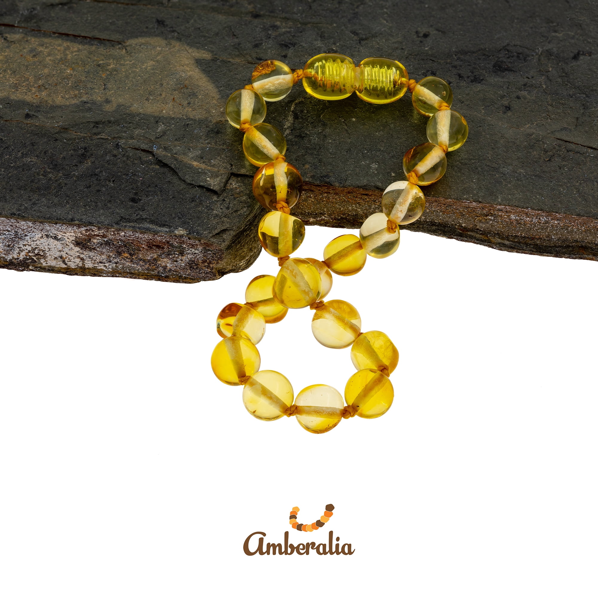 Amberalia Baltic Amber Adult bracelet , Lab-tested, Certified Genuine ...