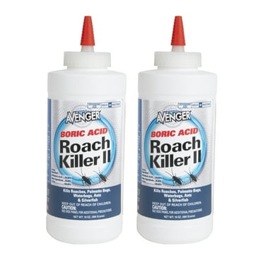 Harris Boric Acid Roach Killer Powder with Applicator, 16 oz. (2-Pack ...