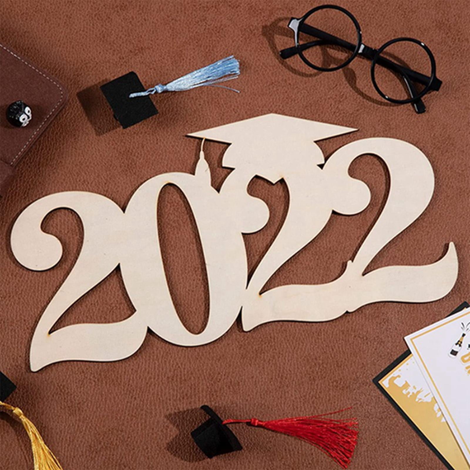 2022 Graduation Wooden Sign, Hollow Carved Design Smooth Photography ...