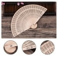 4PCS Wooden Folding Fan Handheld Vintage Wood Hand Fan Foldable Chinese ...