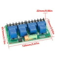 5V/12V/24V 4 Channel Relays Module Optocoupler Isolation High Low ...