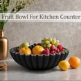 Black Ruffle Decorative Bowl Large Handcrafted Home Decor Display ...