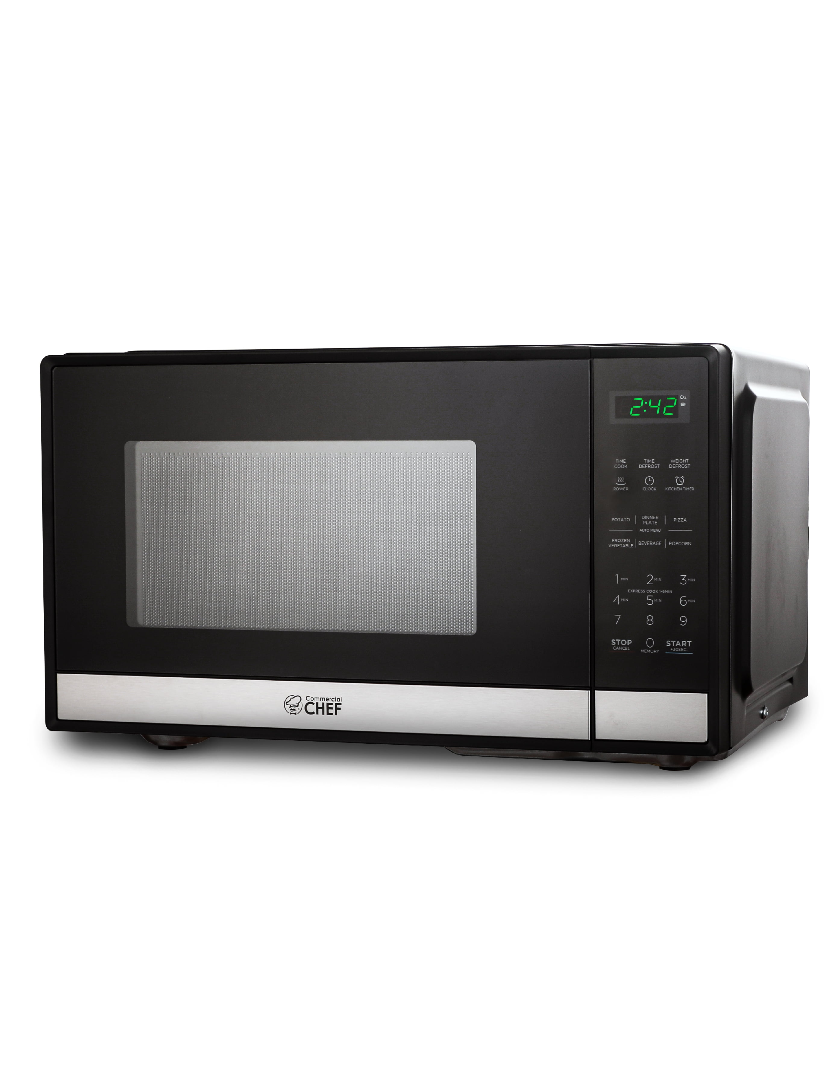 COMMERCIAL CHEF Small Microwave 0.9 Cu. Ft. Countertop Microwave with ...
