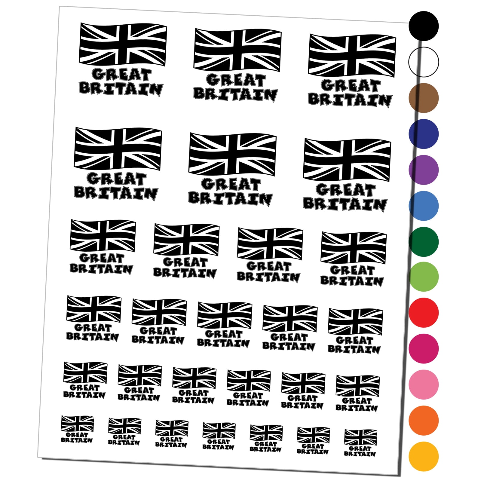 Great Britain with Waving Flag Union Jack Cute Water Resistant ...