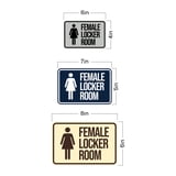 Classic Framed Female Locker Room Sign (Black /Gold) - Small - Walmart.com