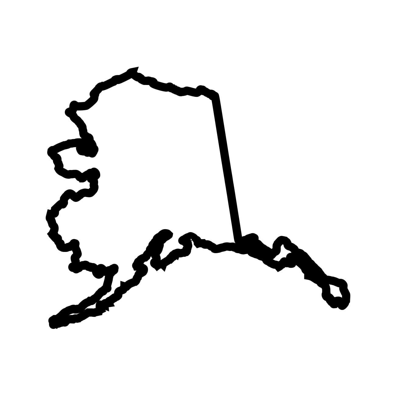 Alaska Outline Sticker Decal Die Cut - Self Adhesive Vinyl ...