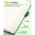 WEMATE Spiral Password Book with Alphabetical Tabs, Small Password ...