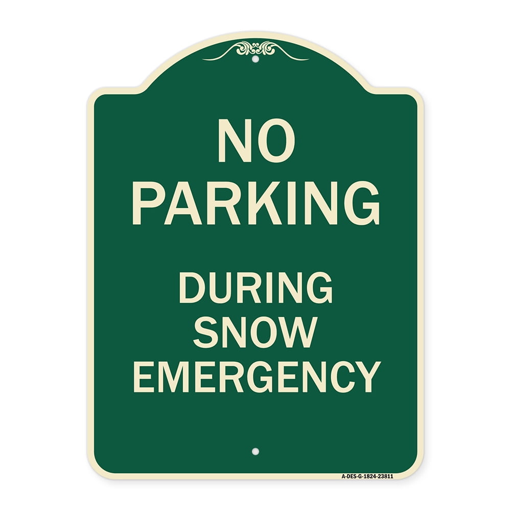 SignMission Designer Series Sign - No Parking - During Snow Emergency ...