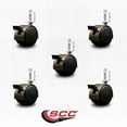 2 Inch Antique Metal Hood Twin Caster Locking Nylon Wheel 5/16 Thread ...