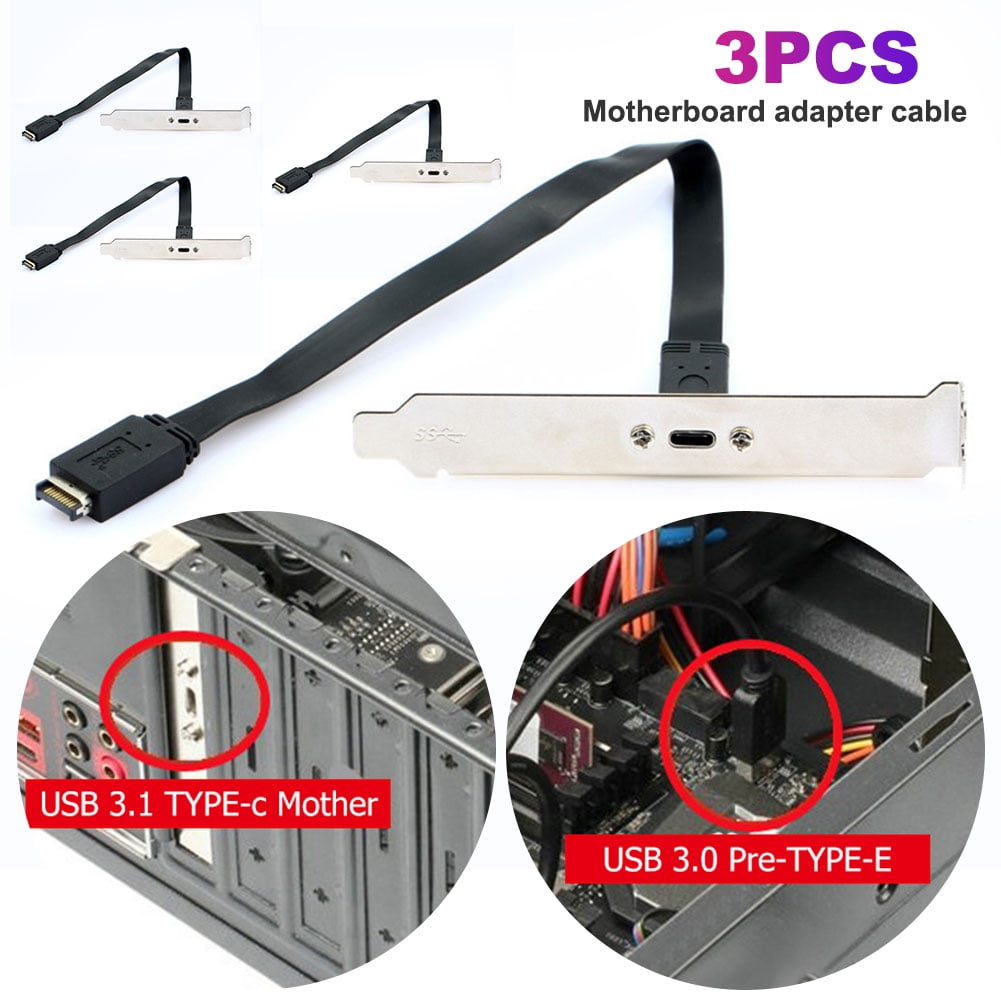 Cable Adaptador Placa Base Cable Deflector USB3.1 Chasis Frontal Tipo E A Tipo C Cable Corto PCI ...