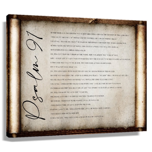 Psalm 91 Wall Art Bible Verse Poster Artwork Modern House Decor ...