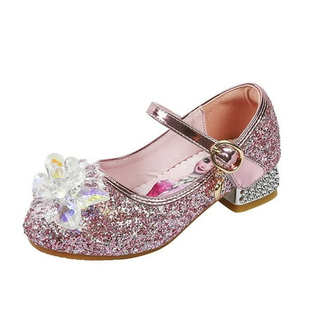 Disney filles princesse chaussures printemps nouveaux enfants talons ...