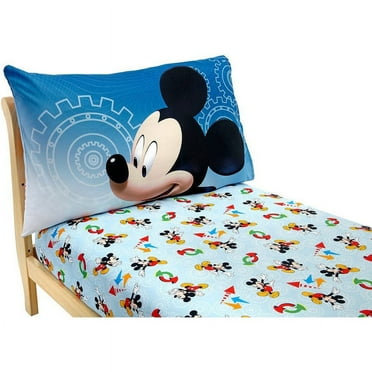 Disney Mickey Mouse Clubhouse Crib Sheet Set with Fitted Pillowcase for ...