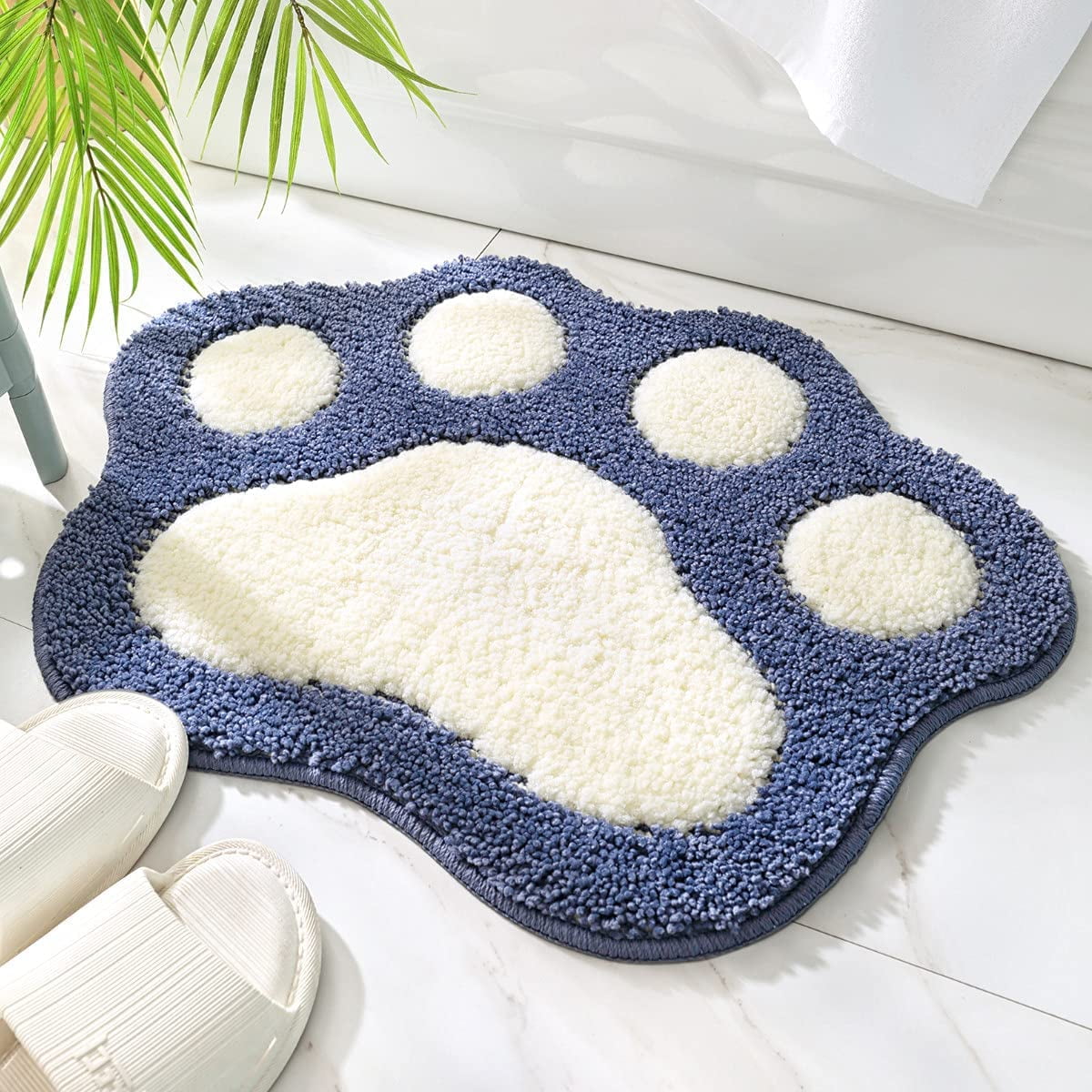 Click here for Laicaiw Paw Shaped Bathroom Rug Non-Slip Bath Mat... prices