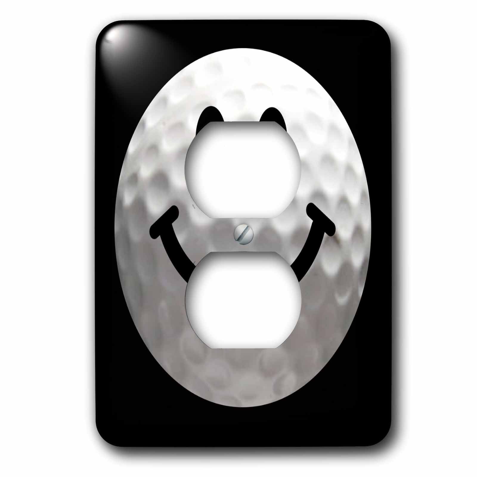 3dRose Smiley face golf ball - Happy white golfball - Golfer gift ...