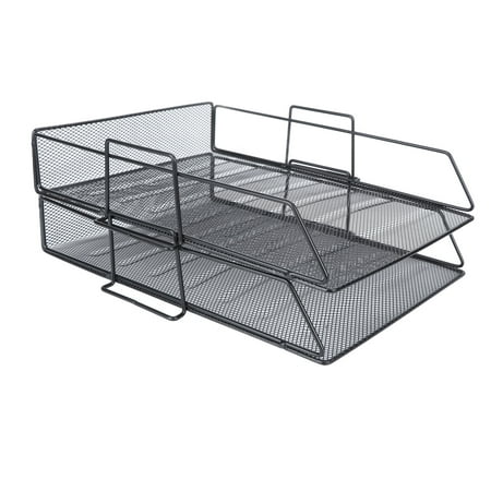 2 Tier File Trays, 2pcs 2 Tier Desk Organizer Free DIY Combination For ...