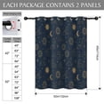 Sun and Moon Gothic Pattern Blackout Curtains,Triple Weaved Fabric ...