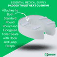 Essential Medical Supply Foam Padded Toilet Seat Riser with Attachment ...