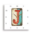 3drose, Dazzling Letter J. Grunge Metal Monogram, Industrial Style Art ...