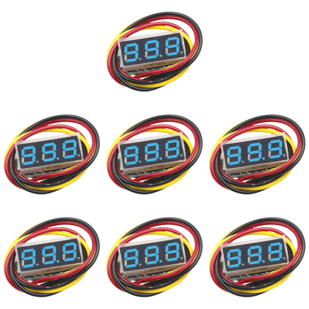 Probador voltaje digital 3 cables 0-100 V Mini voltímetro 0 28 pulgadas ...