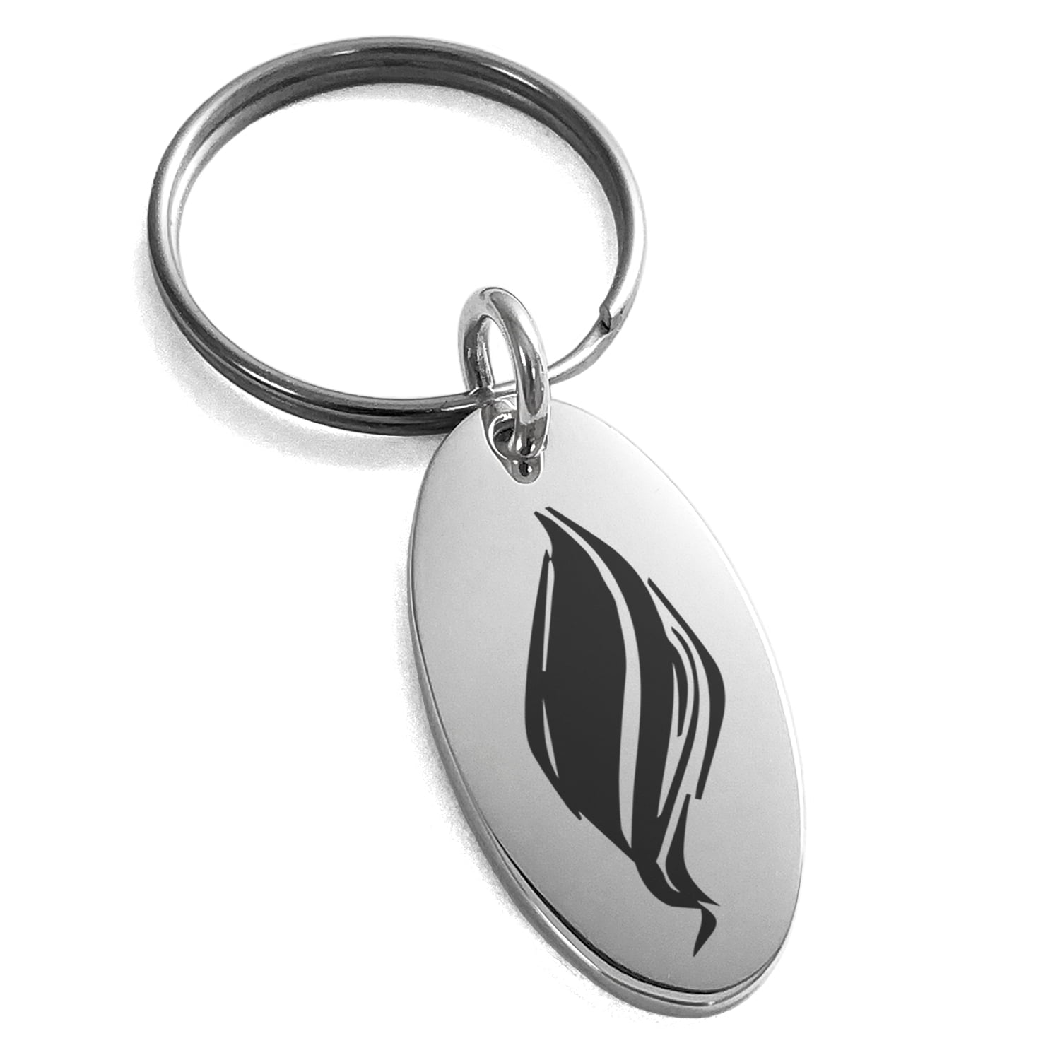 Stainless Steel Elemental Fire Nation Engraved Small Oval Charm ...