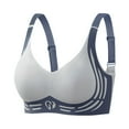 Blue Medium Women's Comfortable and Sports Bra Transparent Shoulder ...