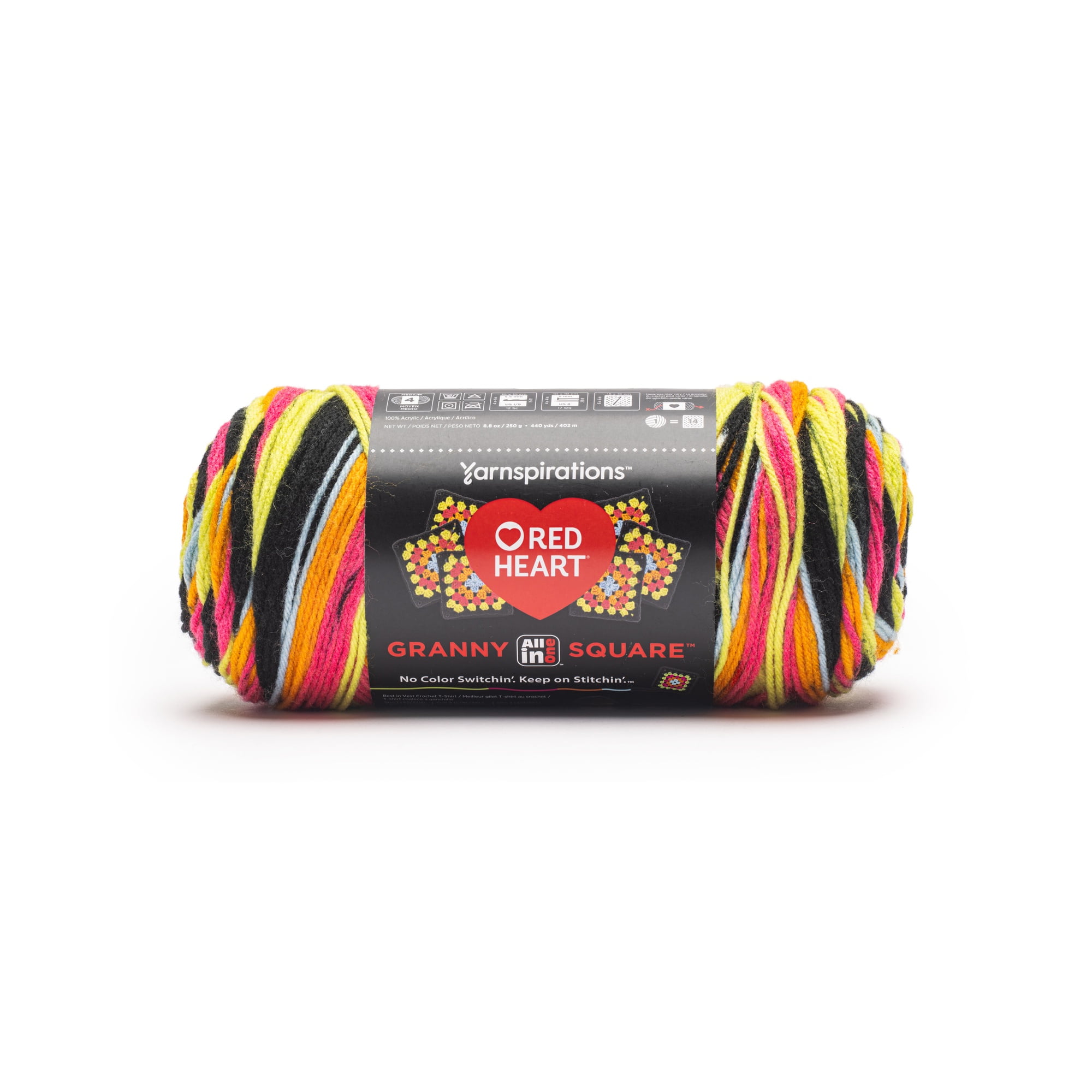 Red Heart® All In One Granny Square™ #4 Worsted (Medium) Acrylic Yarn ...