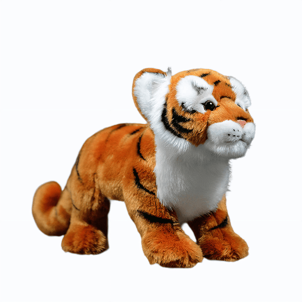 Realistic Tiger Stuffed Animal Plush Toy, Lifelike Animal Plushies ...