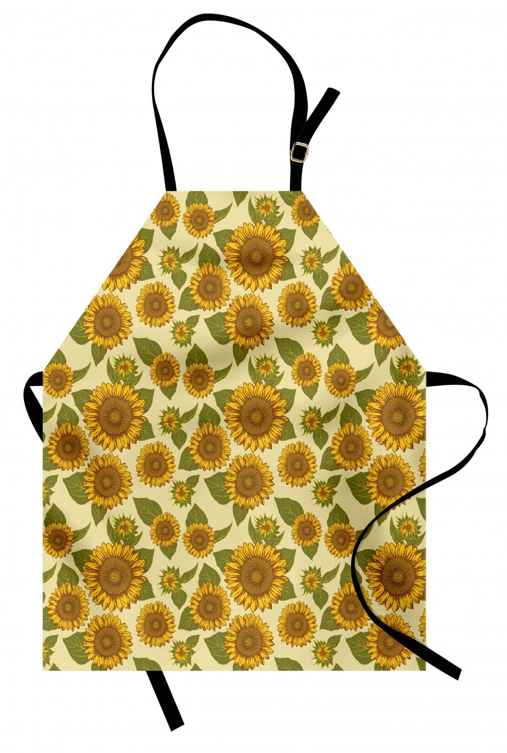 Sunflower Apron Funky Style Sunflower in Pastel Colors Old Fashioned ...