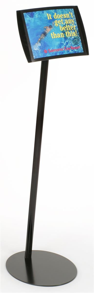 Free-Standing Poster Display with Curved Magnetic Frame for 8.5x11 ...