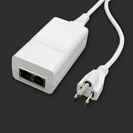 Gigabit Power Over Ethernet PoE Adapter 24V 0.64A Pive PoE Injector ...