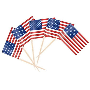 60pcs Cupcake Toppers Flags Mini Small Triangle Flags Toothpick Sticks ...
