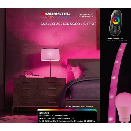 Monster Illuminessence Small Space LED Lighting Kit With RGB 6.5ft LED ...