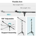 Blue Yeti Microphone Stand with Boom Arm, Bag, 2 Clips & Adapter for ...