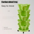 OAVQHLG3B 12.59 Inch Mobile Stacked Planter Tray,Plastic Gardening Pot ...