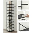 Shoe Rack, 10 Tier Shoe Shelf, Slim Space-Saving Organizer, Fabric ...