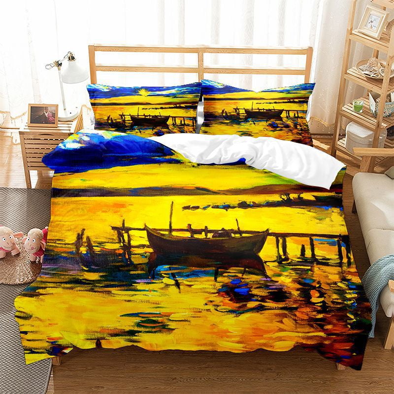 3D landscape printing oil painting series quilt cover, Oil Painting ...