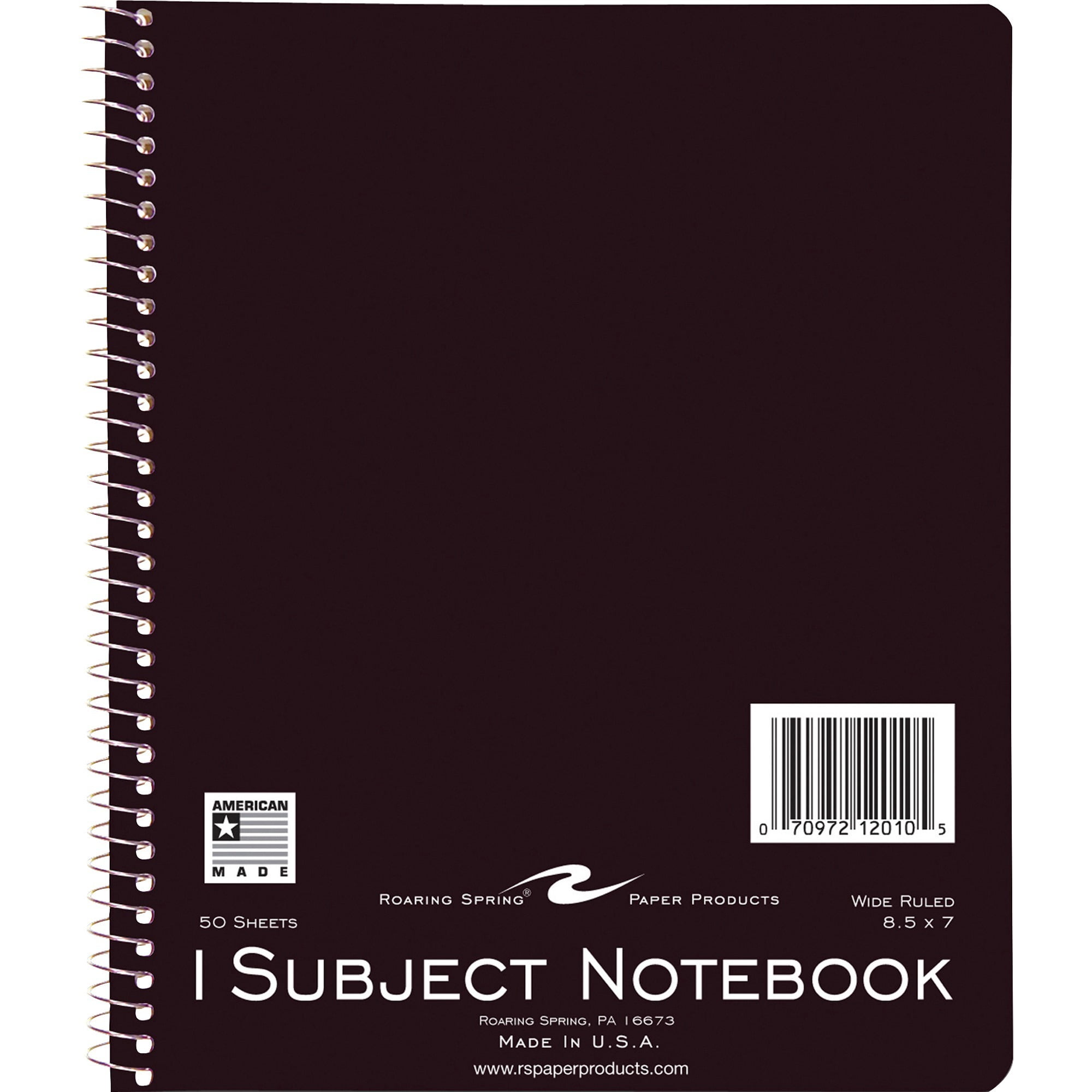 Roaring Spring 1-Subject Spiralbound Notebook, 50 / Each (Quantity ...