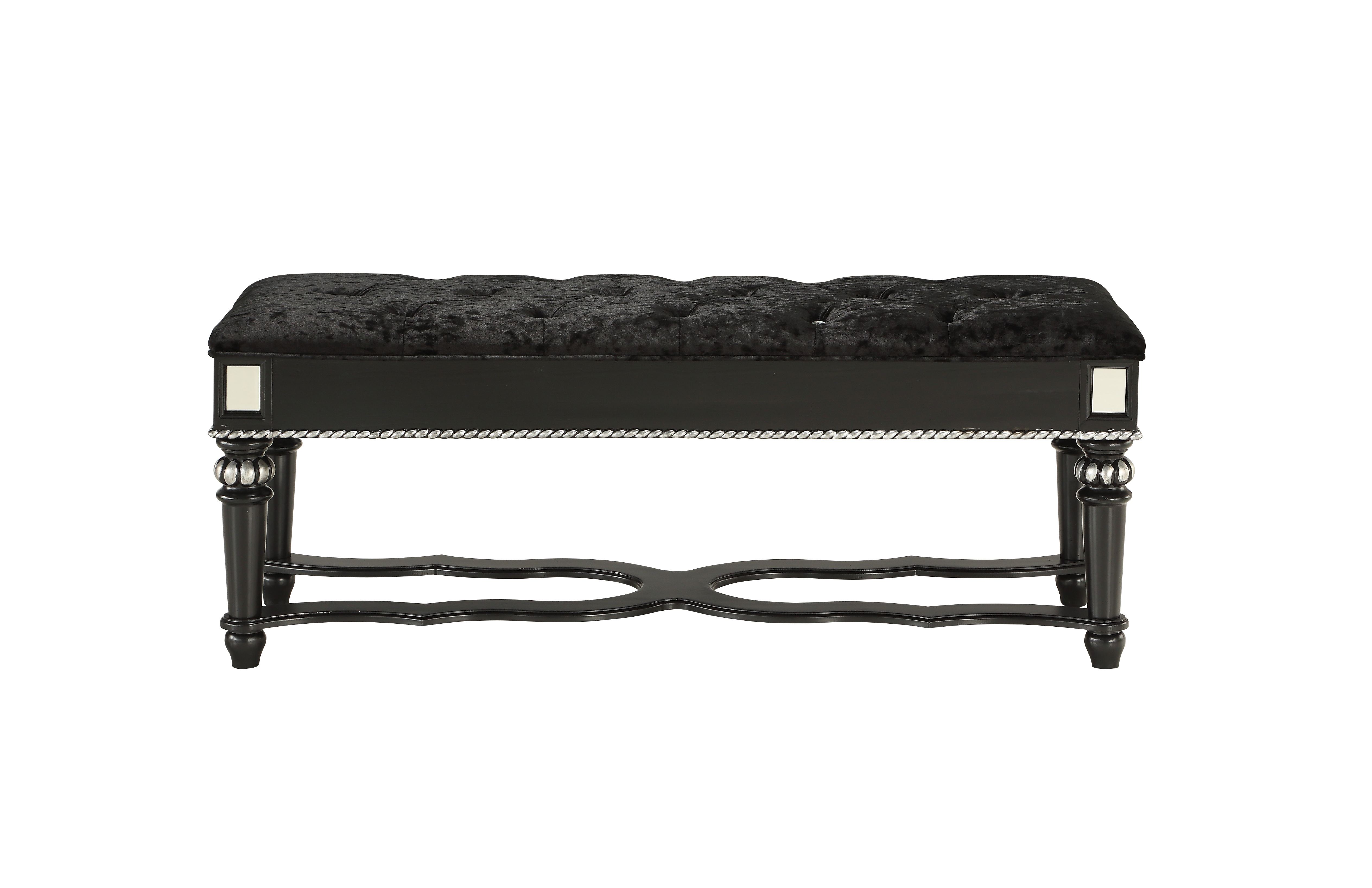 Global Furniture USA Diana Black Bench - Walmart.com