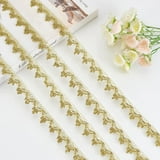 20Yds 3 4 Metallic Gold Braid Lace Trim Flower Glitter Scroll Trims ...