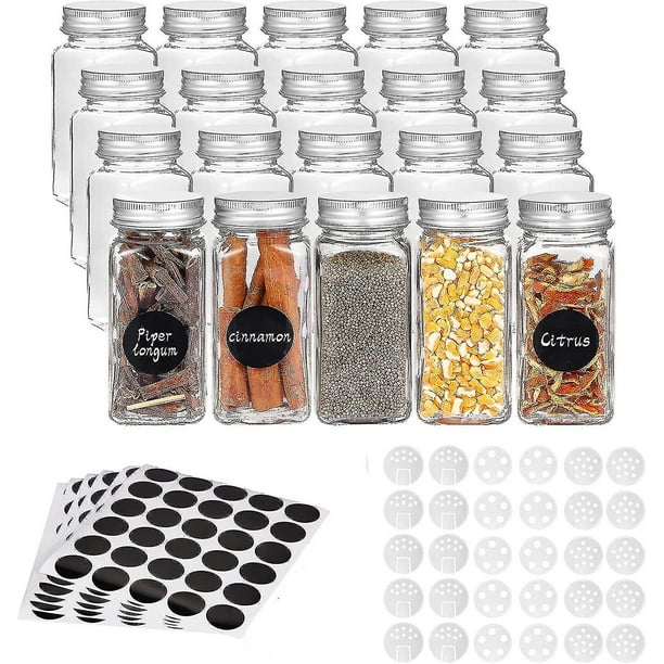 Square Spice Jar Kitchen Spice Container With Lid Glass Spice Jar ...