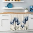 Blue Tulip Cabinet Curtains 28''x35.4'', Spring Floral Rustic Summer ...